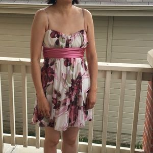 Speechless | Dresses | Speechless Pink Flower Striped Midi Dress | Poshmark